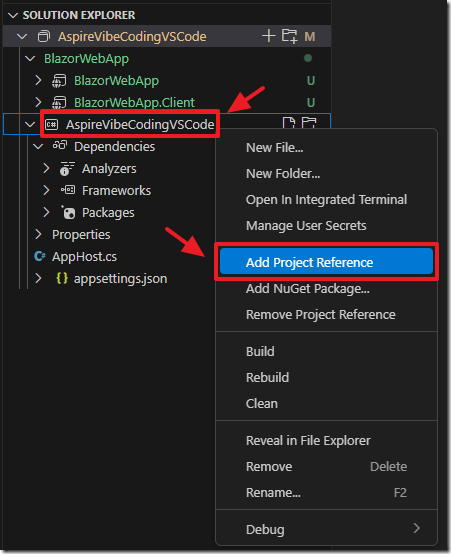 Using Visual Studio Code with Aspire and Blazor